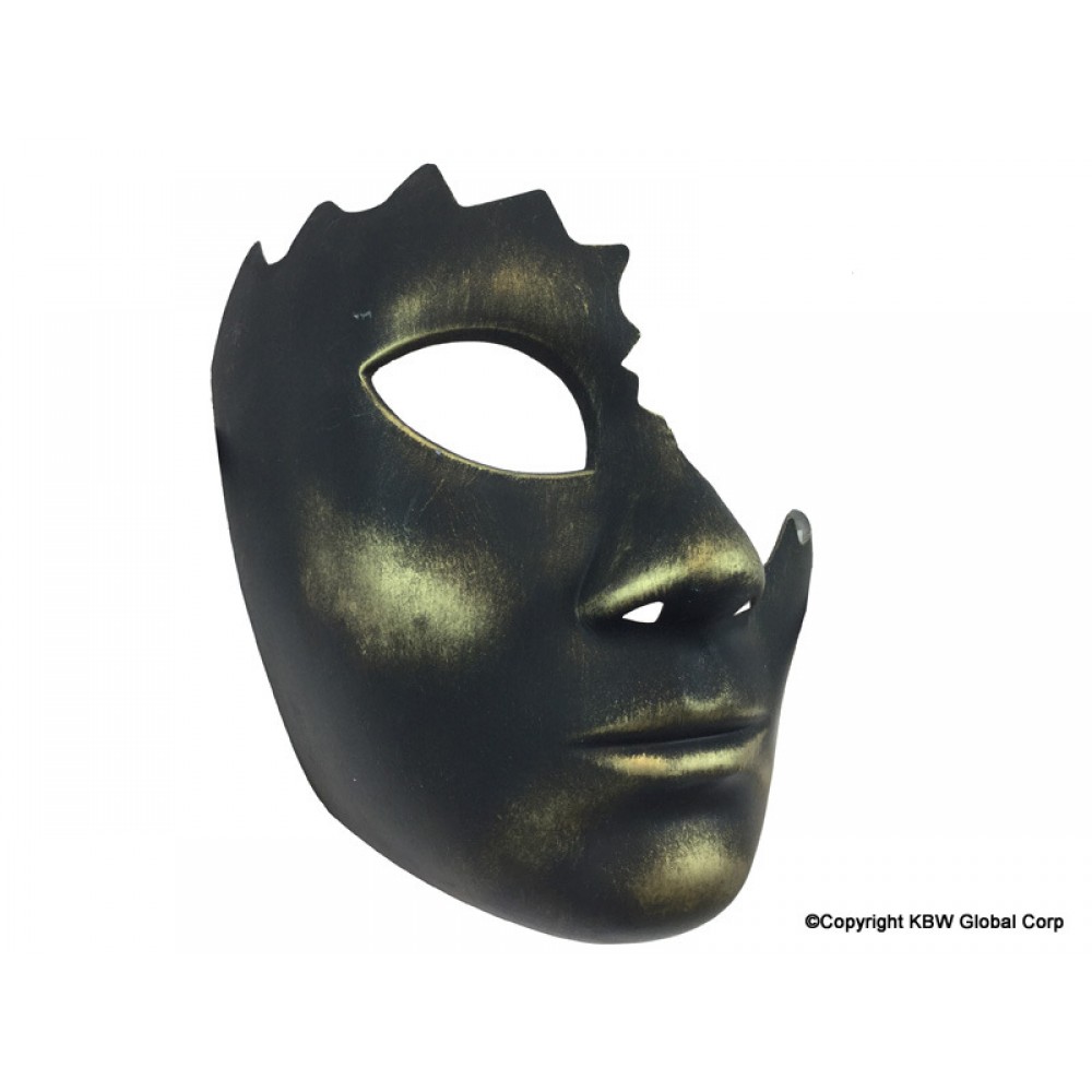 Black/Gold Half mask