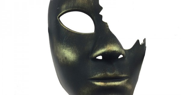 Black/Gold Half mask