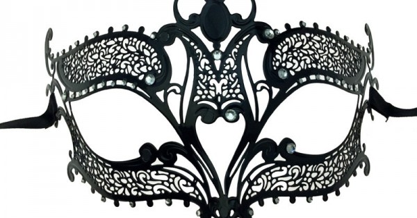 Metal Venetian Mask Black